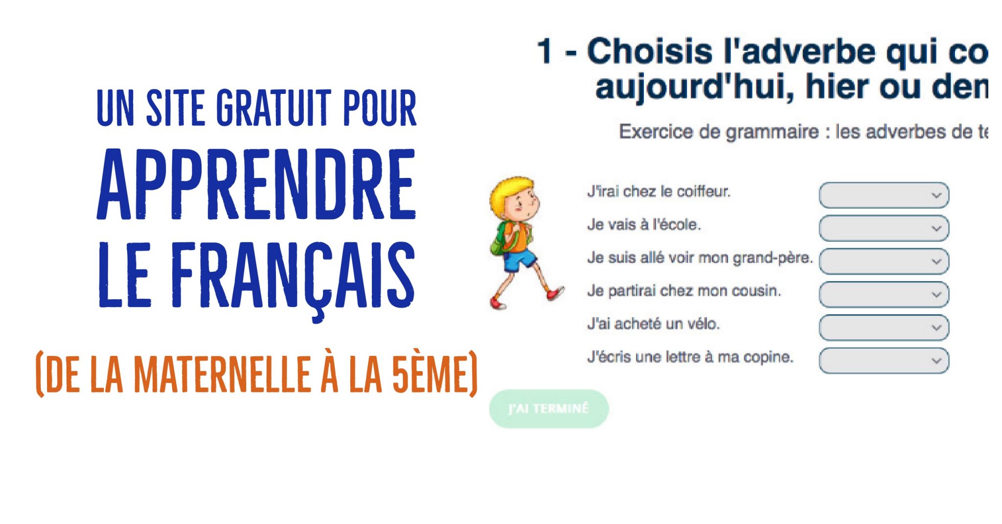 Un site gratuit pour apprendre le français (de la maternelle à la 5ème ...