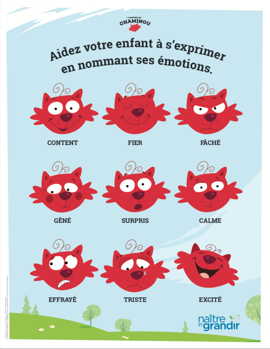 Une affiche gratuite pour faciliter la verbalisation des émotions des ...