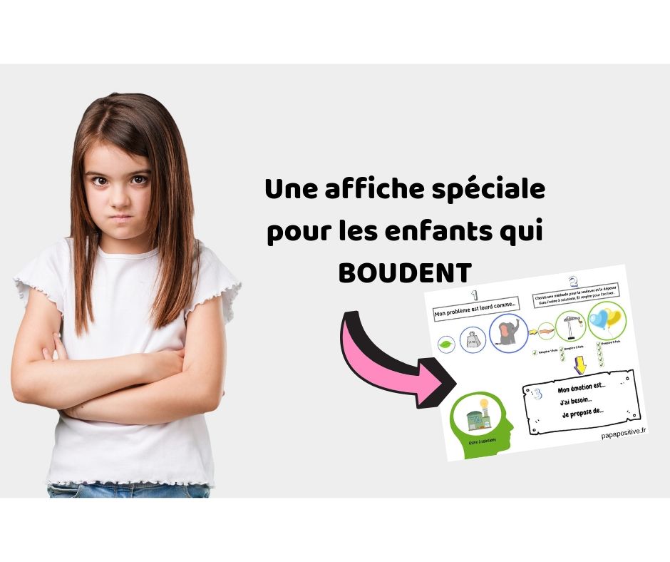 Une affiche spéciale pour enfant qui boude... - Papa positive