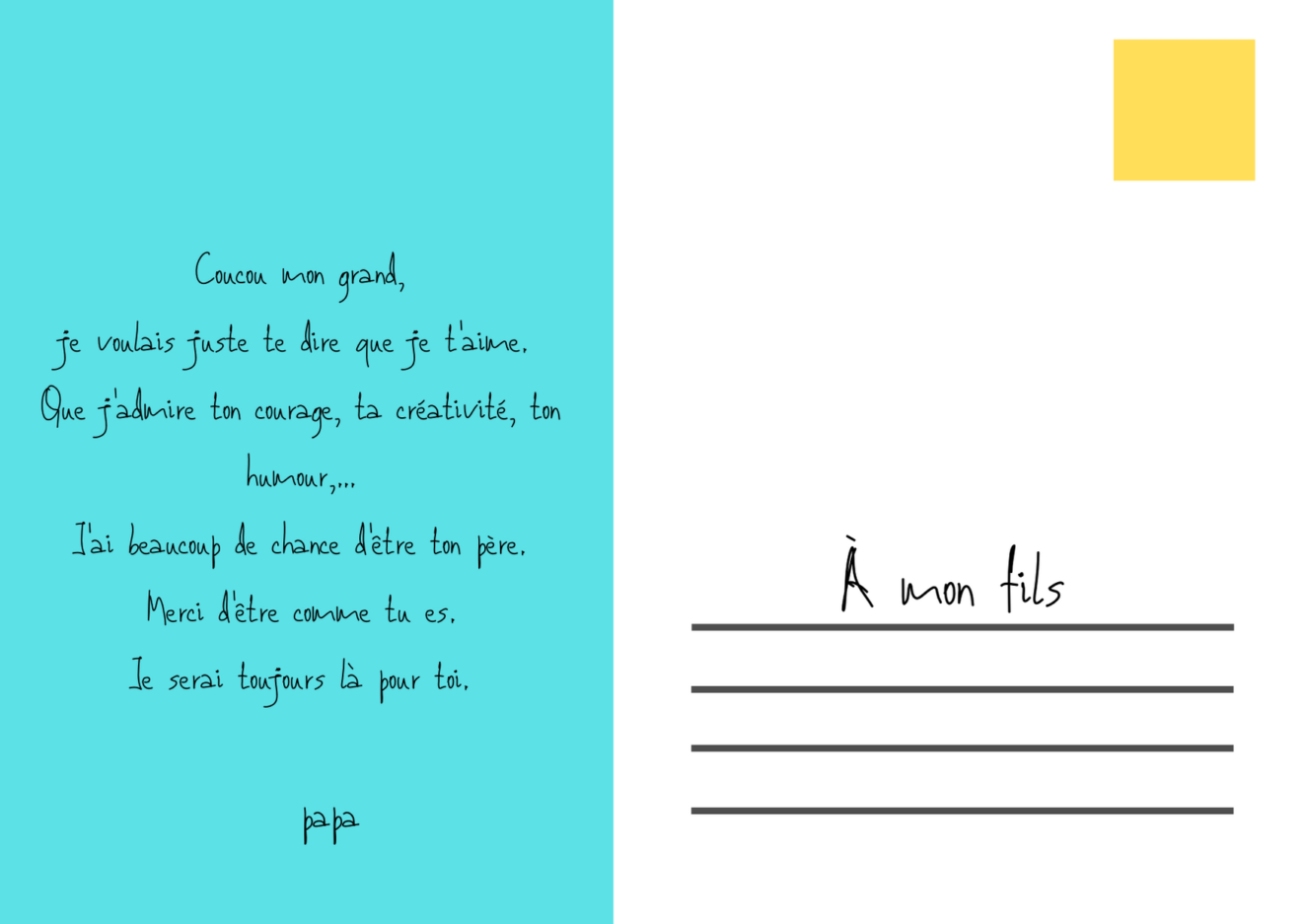 La carte postale à votre enfant (un exercice fabuleux pour toute la ...