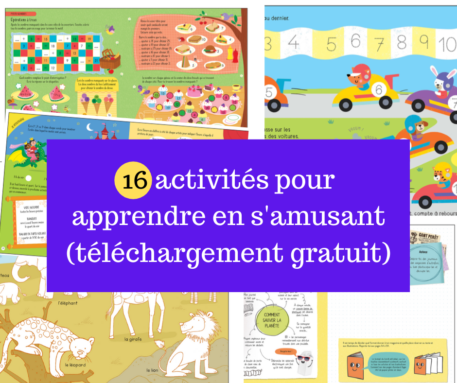 16 activités pour apprendre en s'amusant (téléchargement gratuit ...