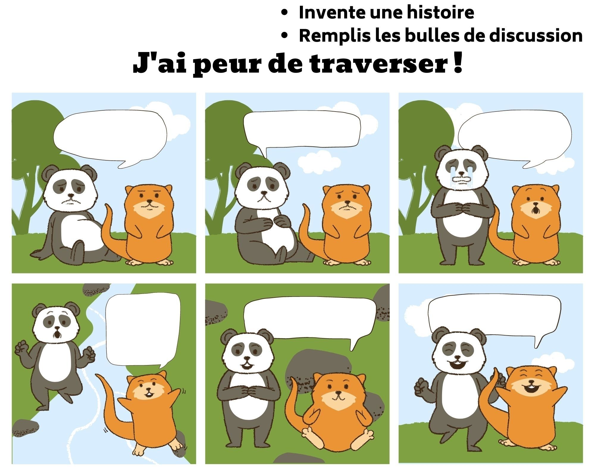 3 planches de BD à compléter (activité enfant) - Papa positive