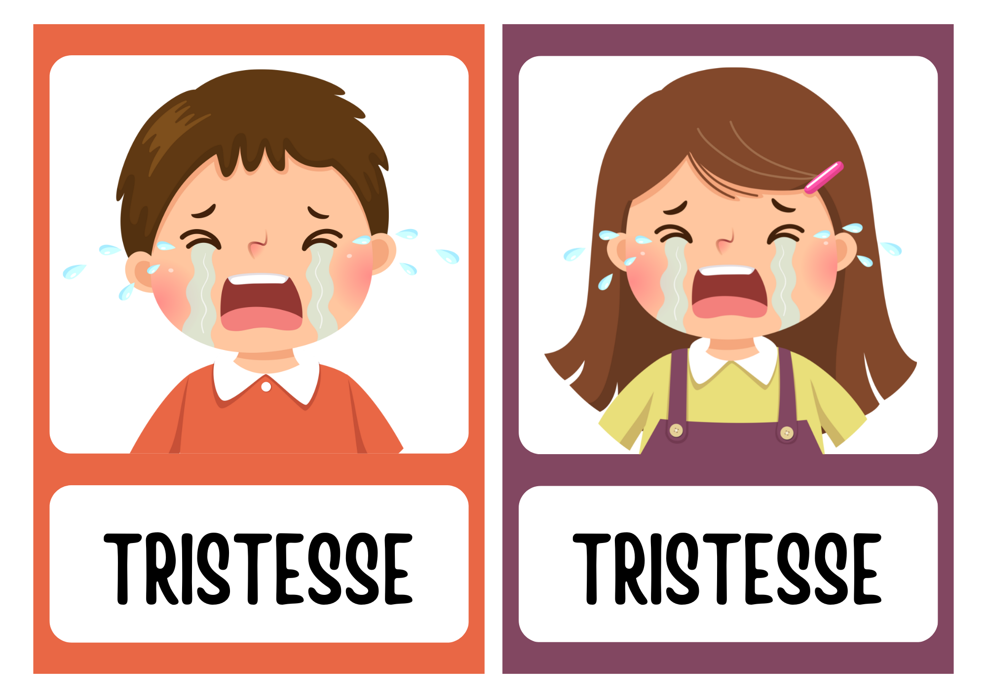 Flashcards émotions - Papa positive