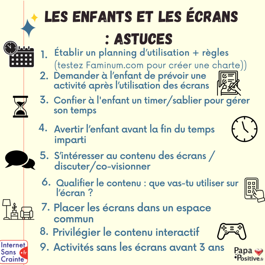 9 règles d'utilisation des écrans - Papa positive