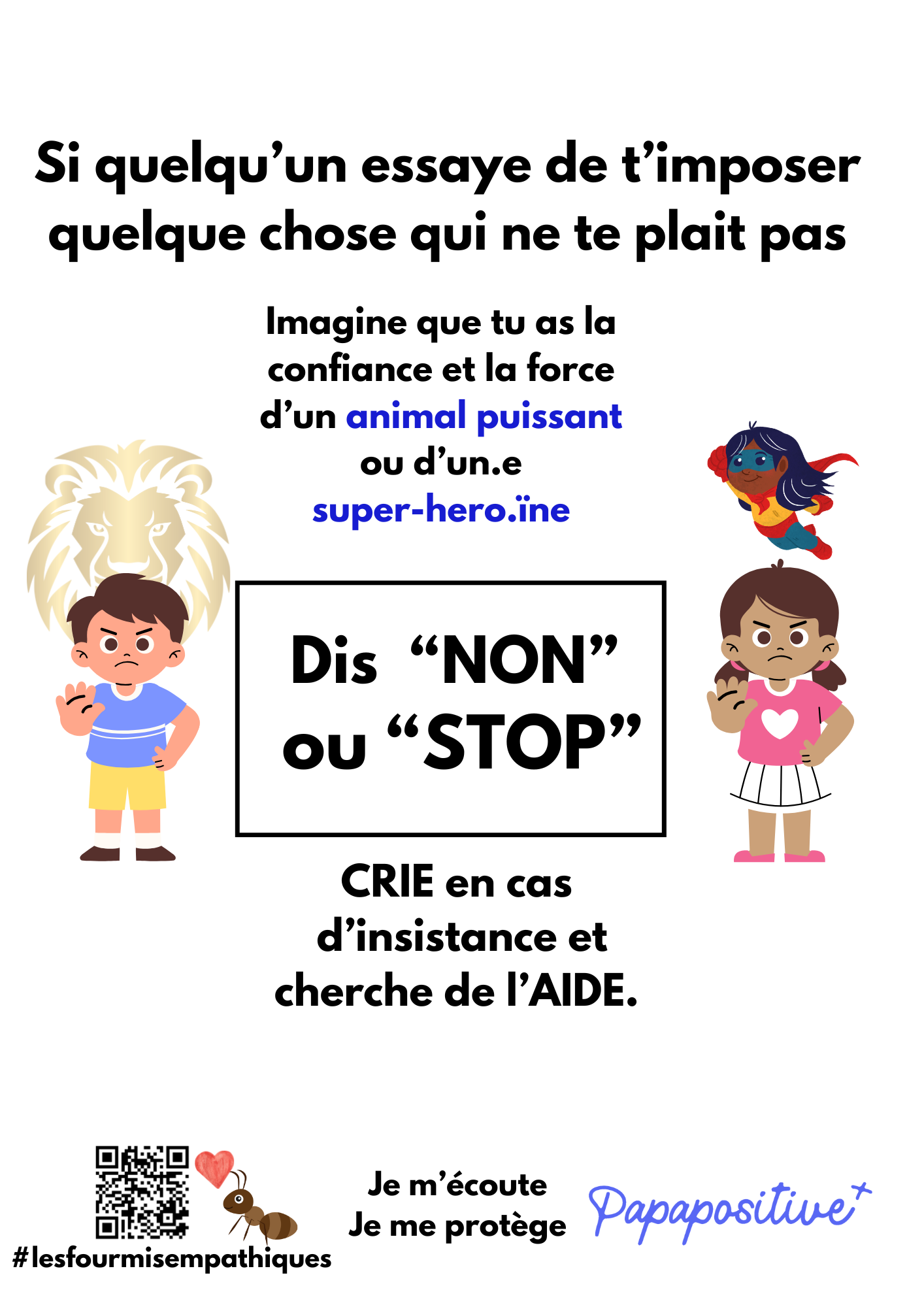 Une affiche pour aider les enfants à se protéger - Papa positive