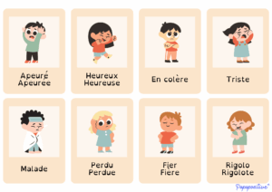 32 cartes humeur-émotions-sentiments des enfants - Papa positive