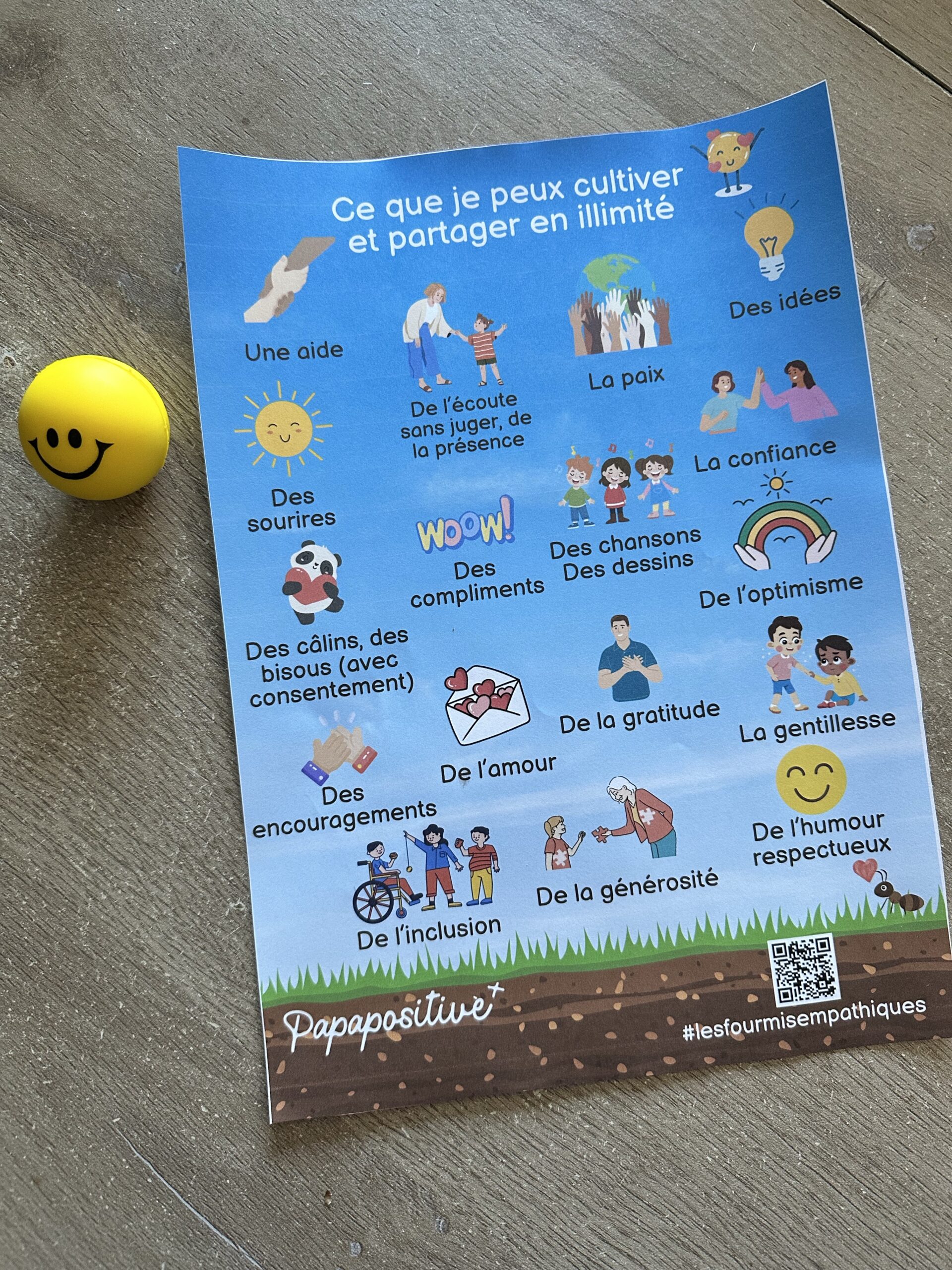 Une affiche pour partager avec le cœur - Papa positive